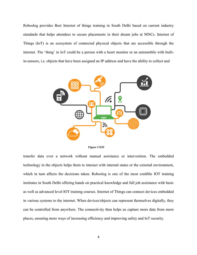 Internship Report on IOT & Robotics | PDF