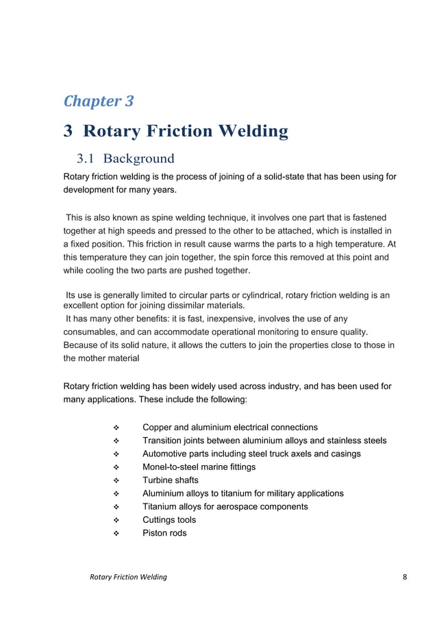 Continuous Drive Rotary Friction Welding | PDF