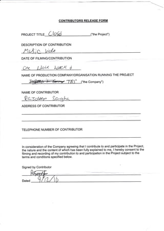 Release Forms | PDF | Technology & Computing