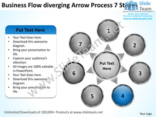 Download flow diverging arrow process 7 stages circular network power ...