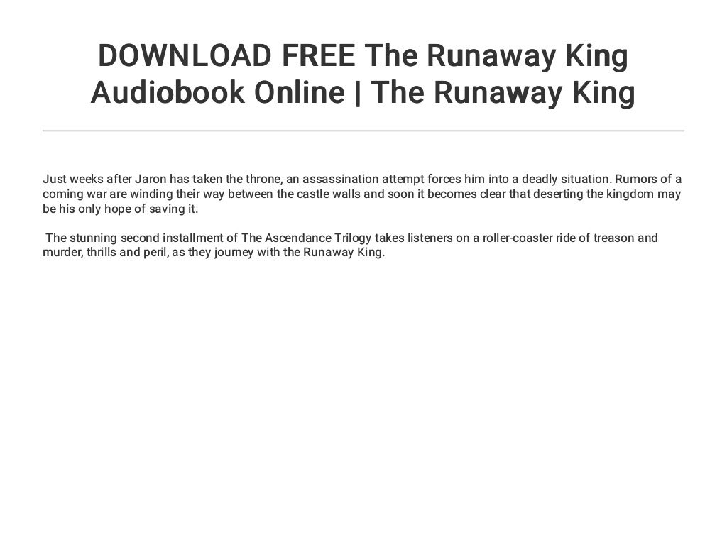 The runaway king - teldad