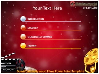 Download hollywood films powerpoint template | PPT
