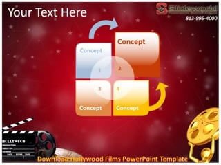 Download hollywood films powerpoint template | PPTX