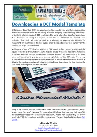 Downloading a DCF Model Template | PDF