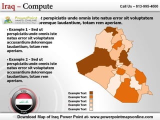PowerPoint Template Map of Iraq | PPTX