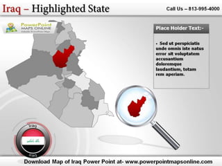 PowerPoint Template Map of Iraq | PPTX