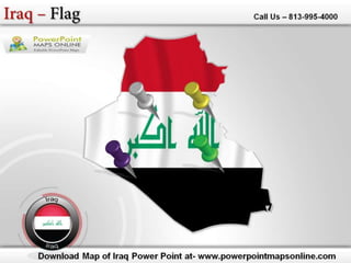 PowerPoint Template Map of Iraq | PPTX
