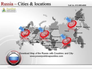 Download Editable Map of the Russia | PPTX