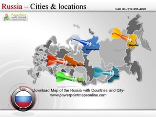Download Editable Map of the Russia | PPT