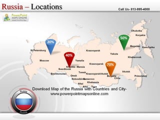 Download Editable Map of the Russia | PPT