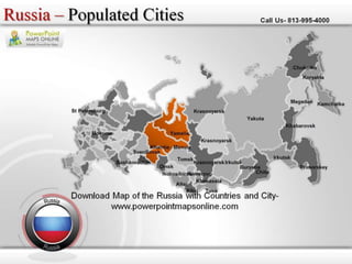 Download Editable Map of the Russia | PPT