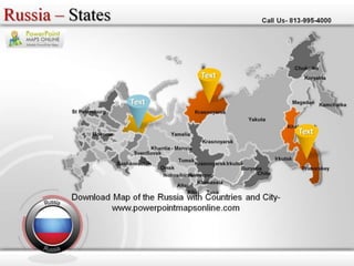 Download Editable Map of the Russia | PPTX