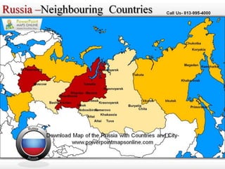 Download Editable Map of the Russia | PPT