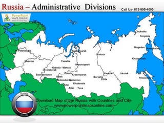 Download Editable Map of the Russia | PPTX