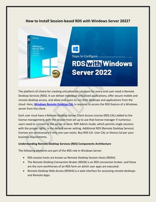 Download Microsoft Windows Server 2022 RDS | PDF | Cloud Computing ...