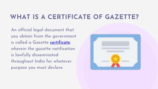 How Can We Download Name Change Gazette Notification Online? | PPTX