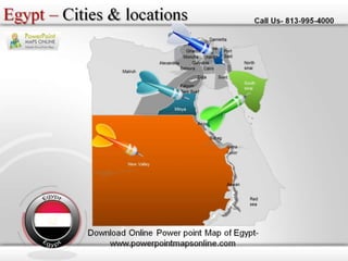 Online Download Online Powerpoint Map of Egypt | PPTX