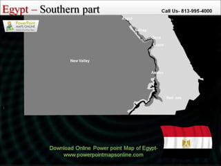 Online Download Online Powerpoint Map of Egypt | PPTX