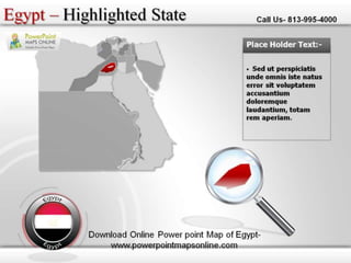 Online Download Online Powerpoint Map of Egypt | PPTX