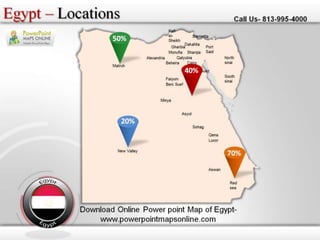 Online Download Online Powerpoint Map of Egypt | PPTX