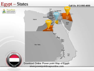 Online Download Online Powerpoint Map of Egypt | PPTX
