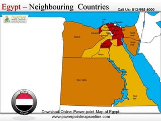 Online Download Online Powerpoint Map of Egypt | PPTX