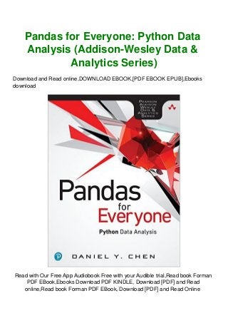 [DOWNLOAD] Pandas for Everyone Python Data Analysis (Addison-Wesley ...