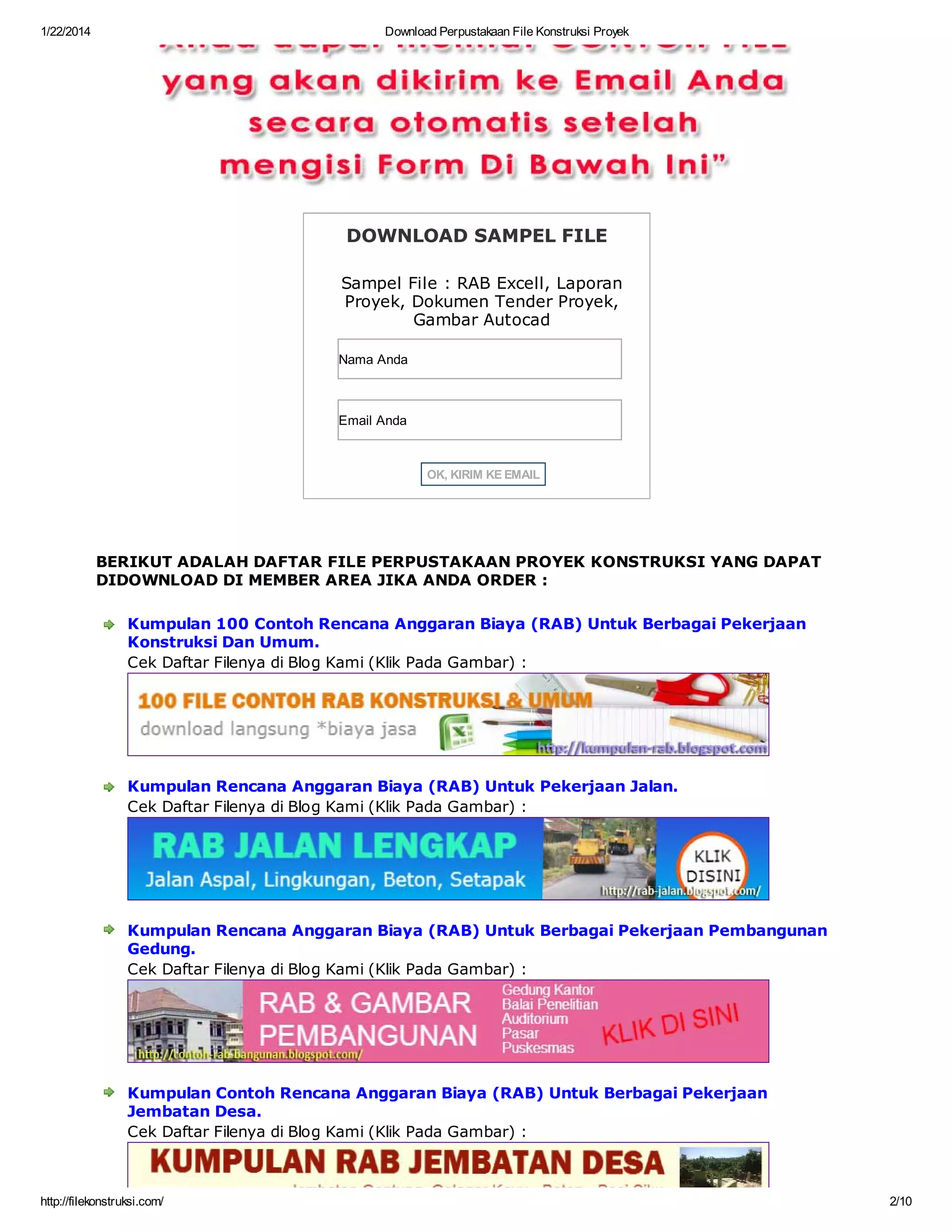 Download perpustakaan file konstruksi proyek Di www.fileKonstruksi.com