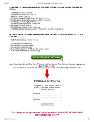 Download perpustakaan file konstruksi proyek Di www.fileKonstruksi.com