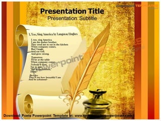 Download Poets Powerpoint Template - templatesforpowerpoint.com