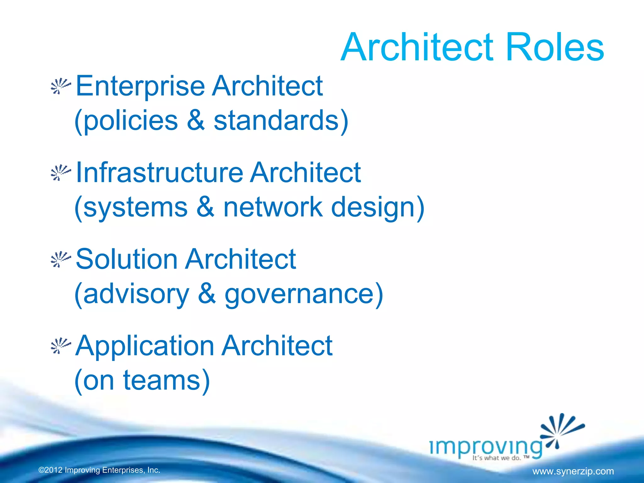 Architecture in an Agile World | PPT