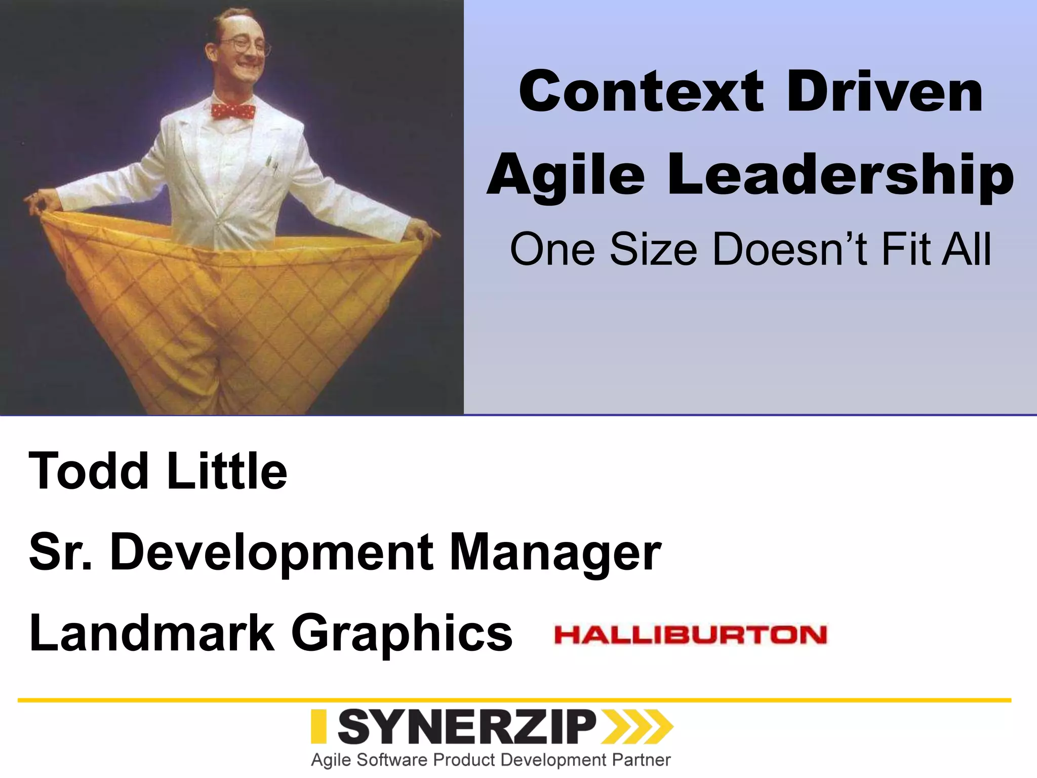 Context Driven Agile Leadership | PPT