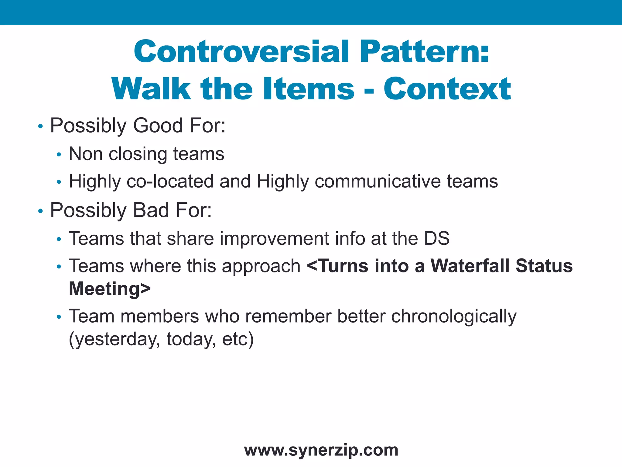 Effective Daily Scrum Patterns | PPT