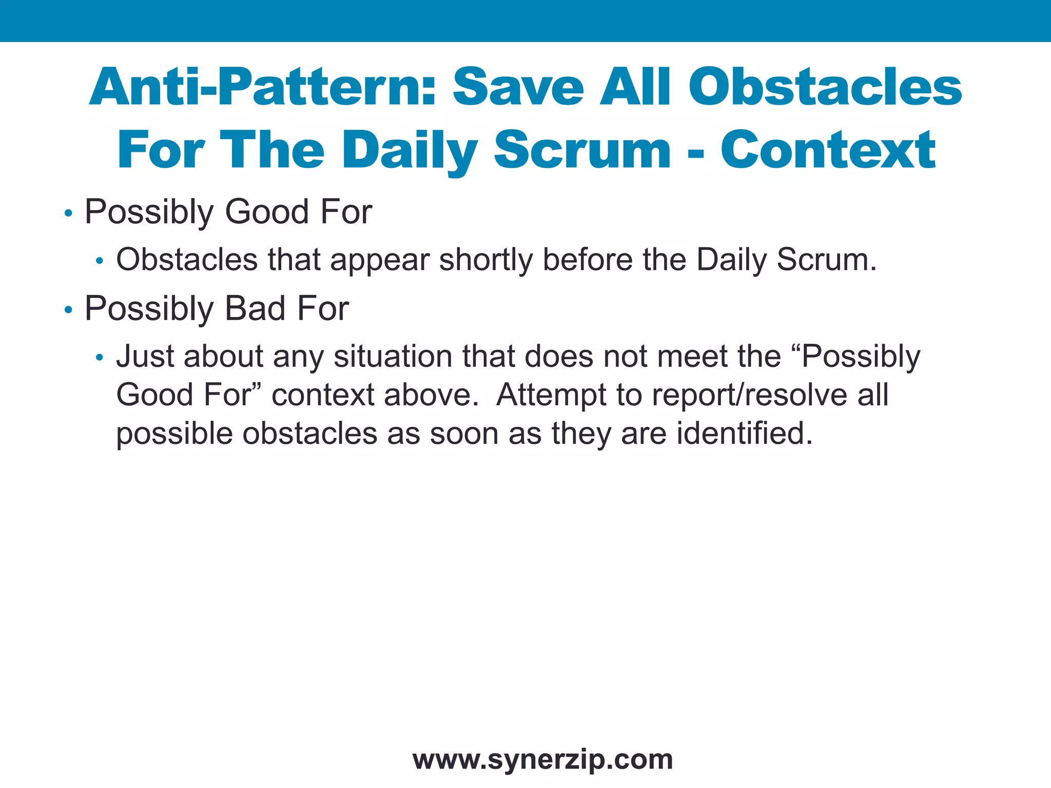 Effective Daily Scrum Patterns | PPT