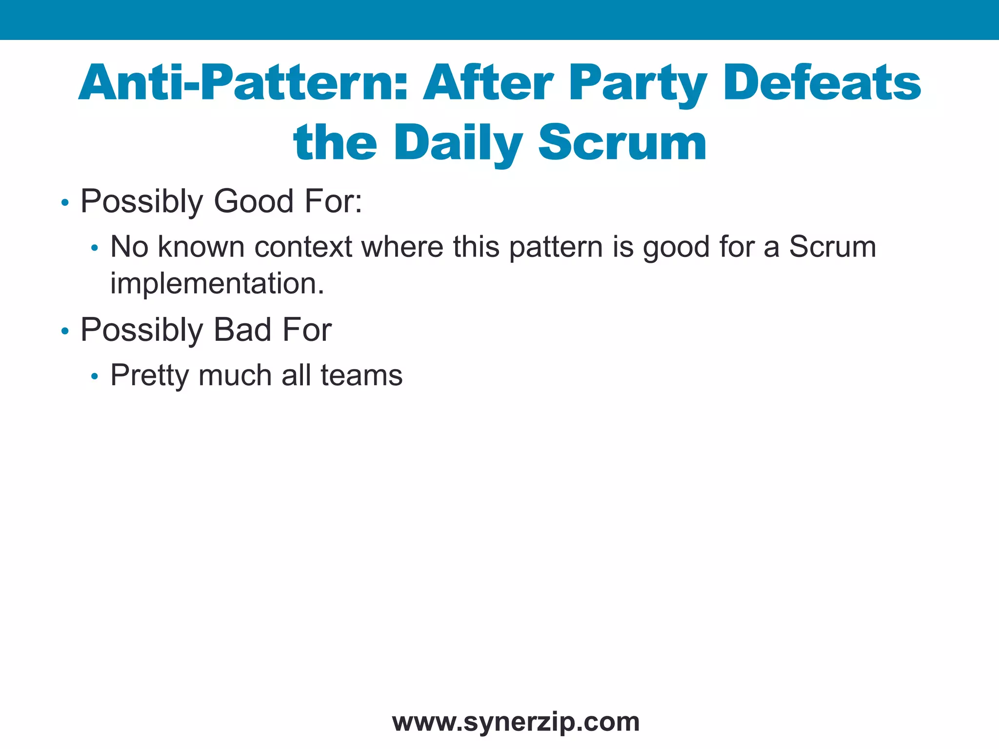 Effective Daily Scrum Patterns | PPT