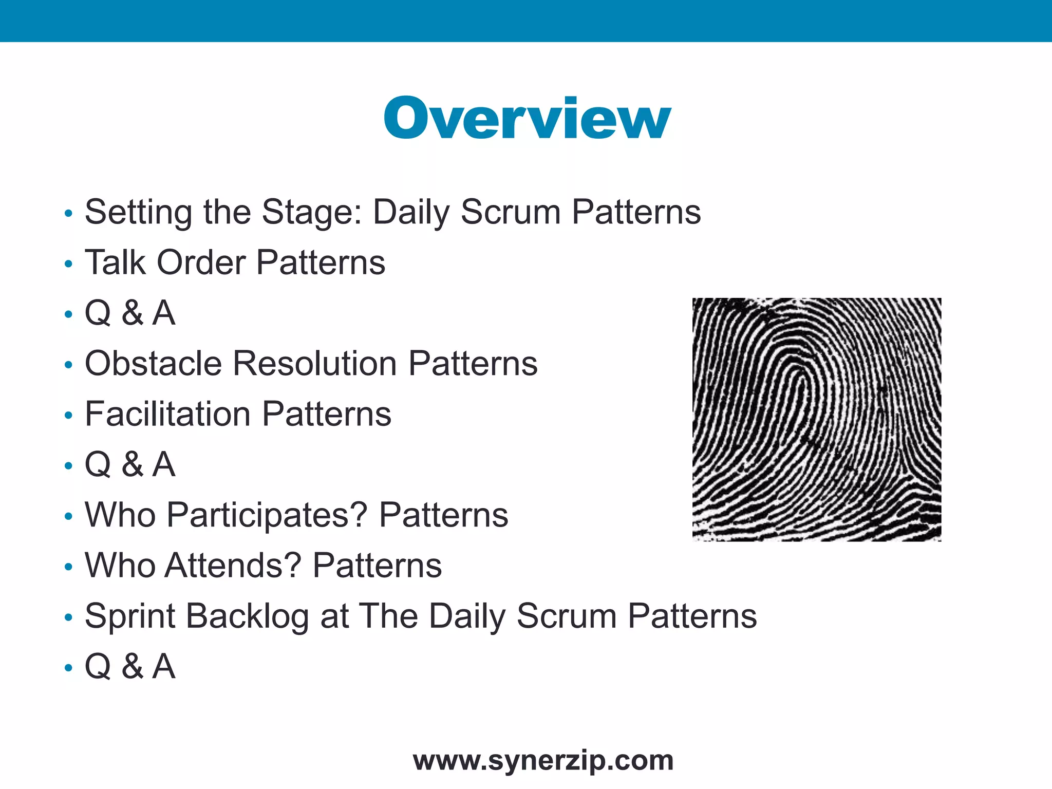 Effective Daily Scrum Patterns | PPT