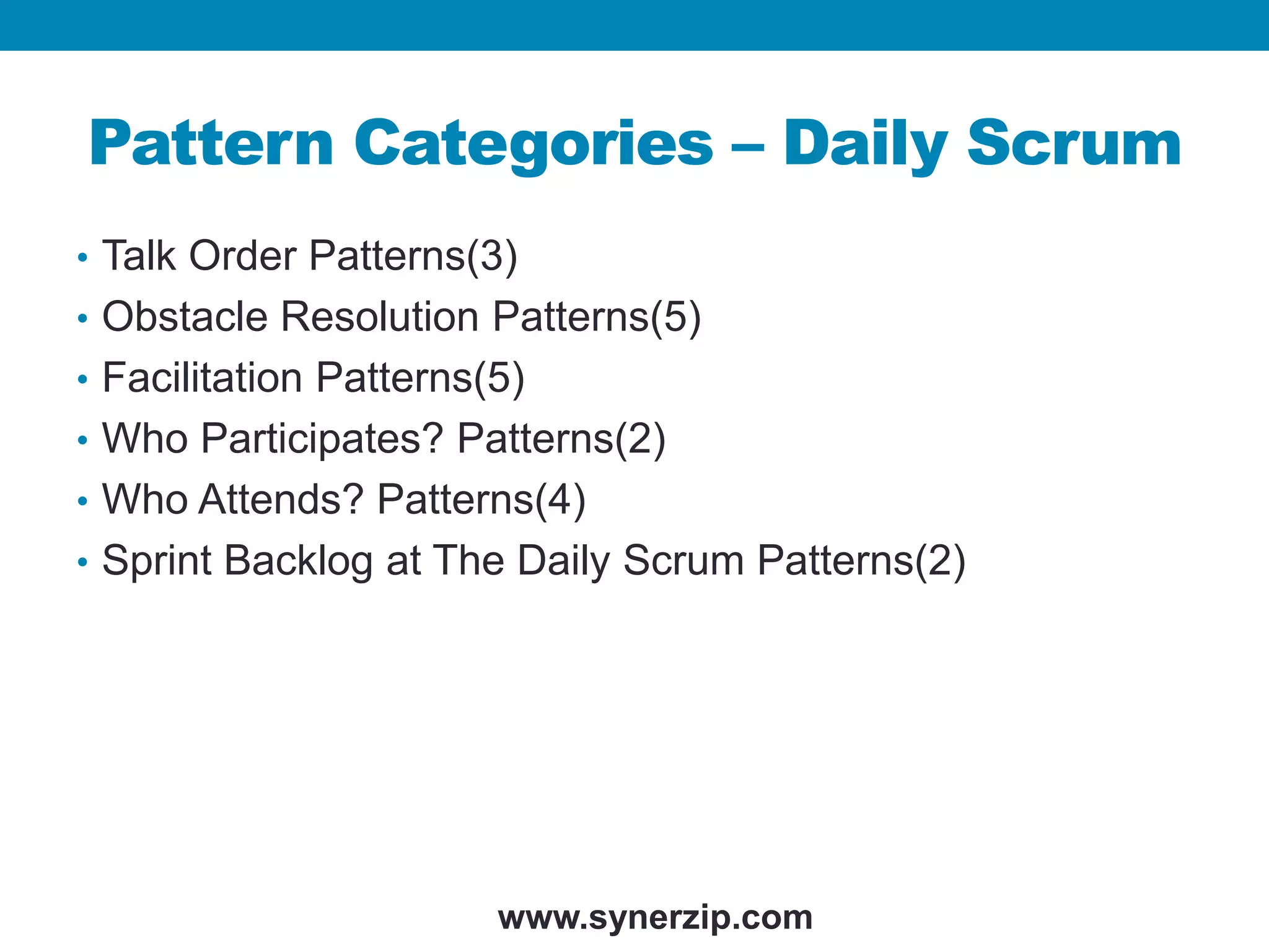 Effective Daily Scrum Patterns | PPT