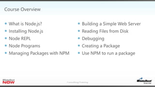 Mastering node.js, part 1 - introduction | PPTX