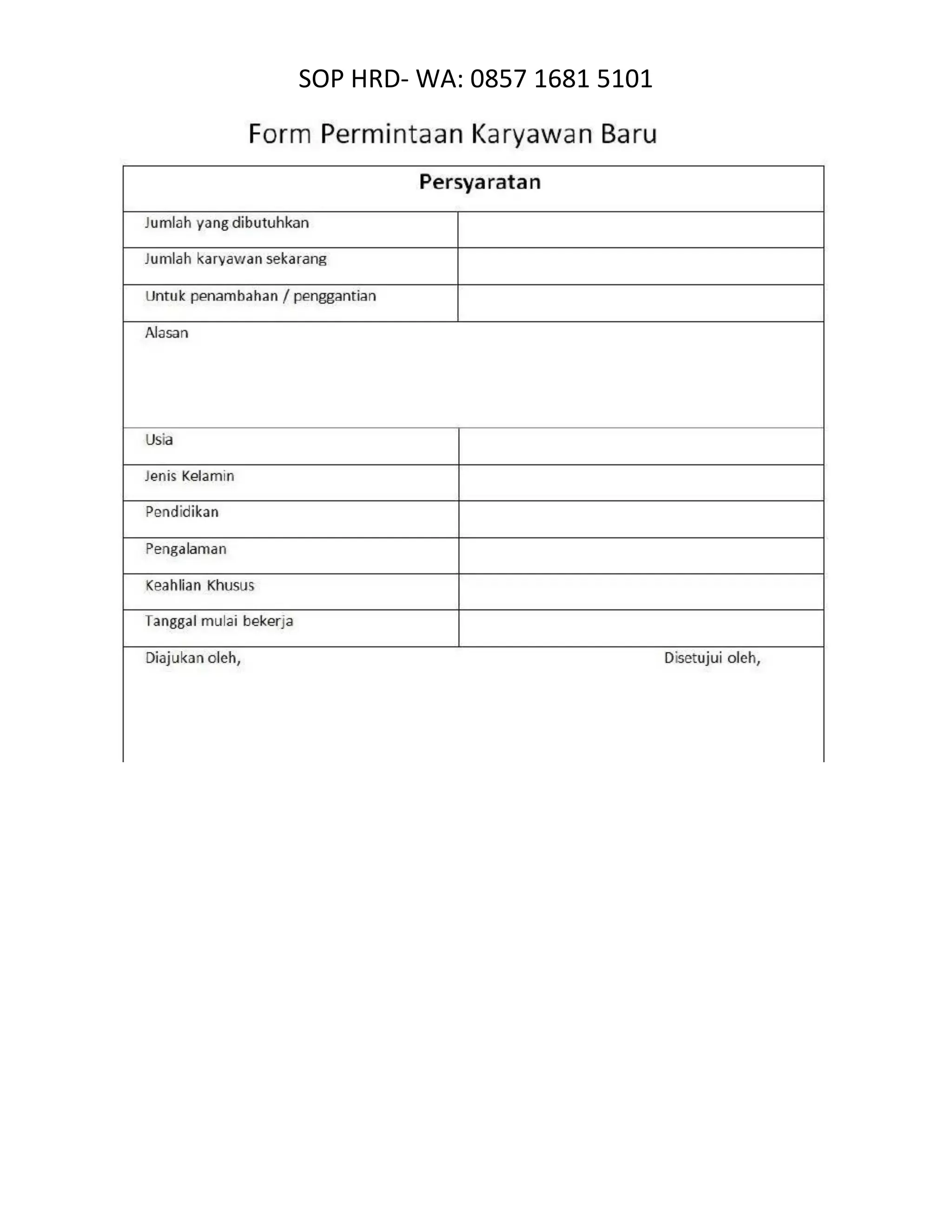 Standar Operasional Prosedur (SOP) HRD plus flowchart | PDF