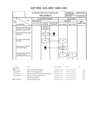 Standar Operasional Prosedur (SOP) HRD plus flowchart | PDF
