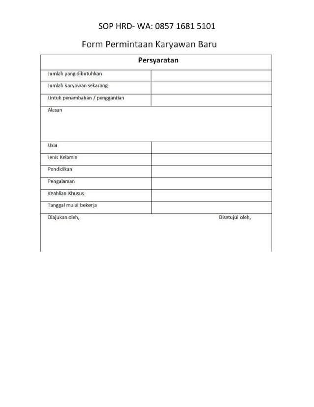 Standar Operasional Prosedur (SOP) HRD plus flowchart | PDF