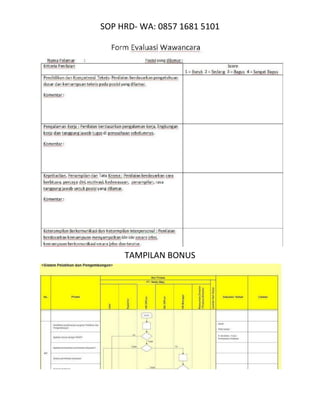 Standar Operasional Prosedur (SOP) HRD plus flowchart | PDF