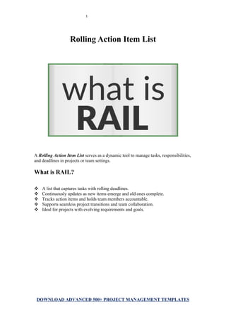 Download the #1 Rolling Action Item List.docx | Free Download