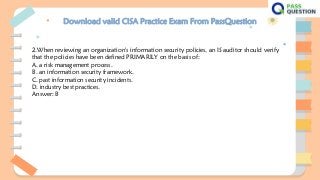 Download Update CISA Certification Exam Questions | PPT