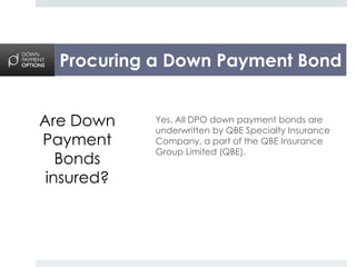 Facts About Down Payment Bonds | PPTX | Home Financing | Personal Debt