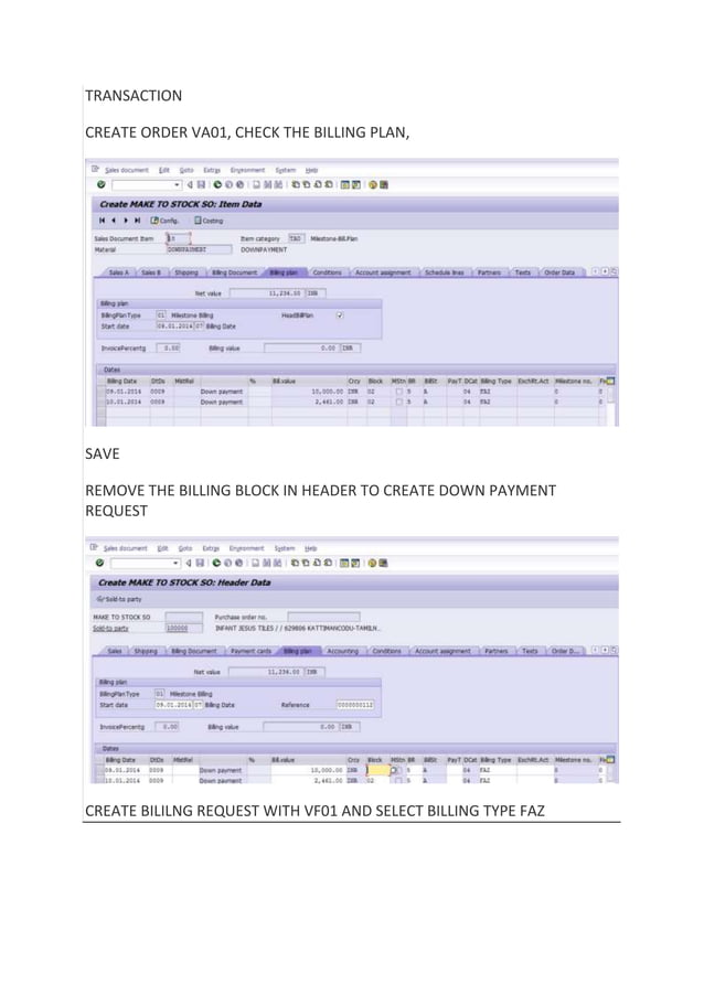 Down payment request from sd side | DOCX