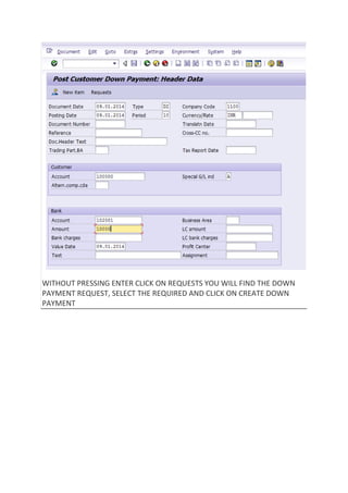 Down payment request from sd side | DOCX