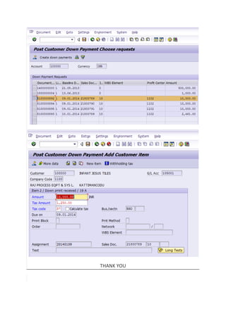 Down payment request from sd side | DOCX