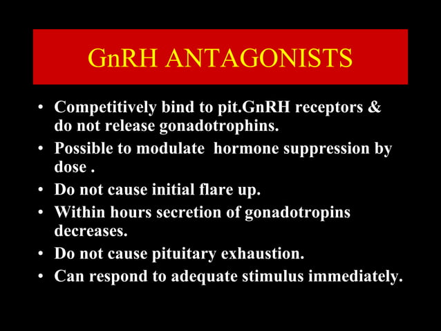 UNDERSTANDING DOWN REGULATION GnRH Agonists and Antagonists In ART | PDF