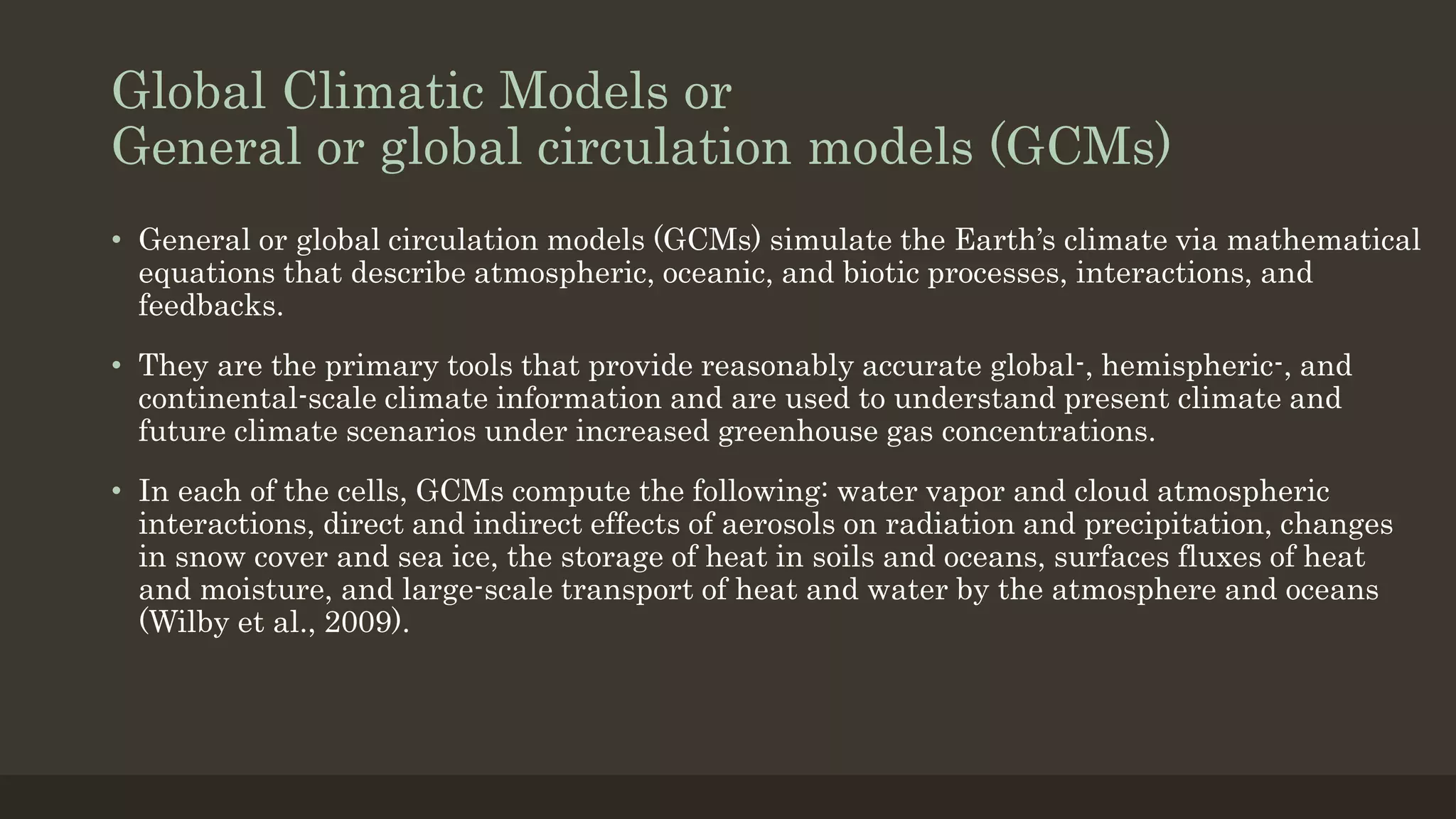 Downscaling of global climate data. | PPTX